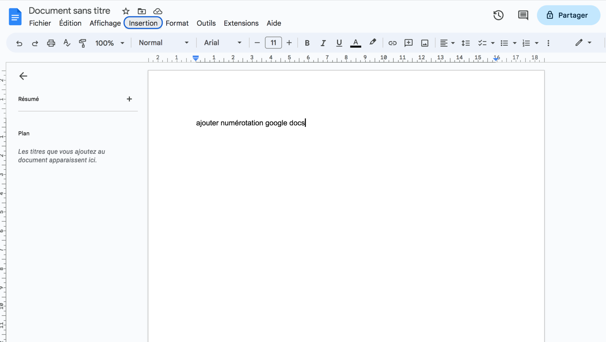 La numérotation de pages sur Google Docs - my-learnatorium.com